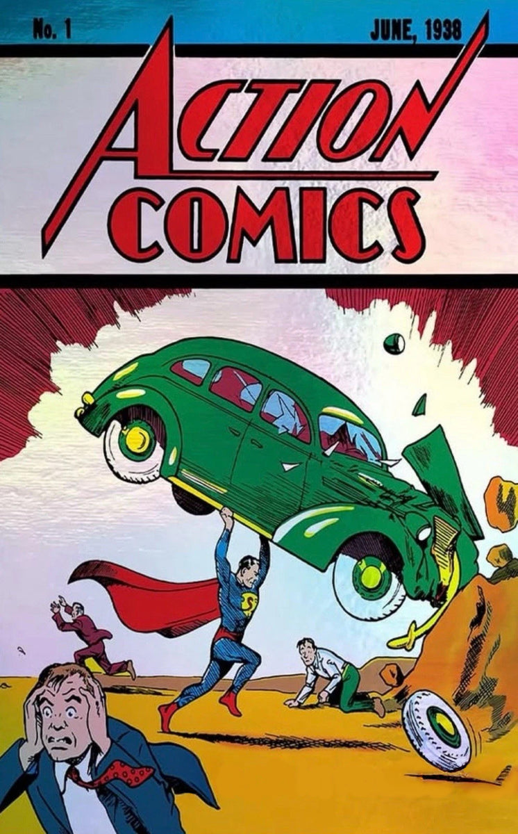 ACTION COMICS #1 (New 52) NYCC 2025 Golden Age Silver FOIL Variant Cov| 7 Ate 9 Comics