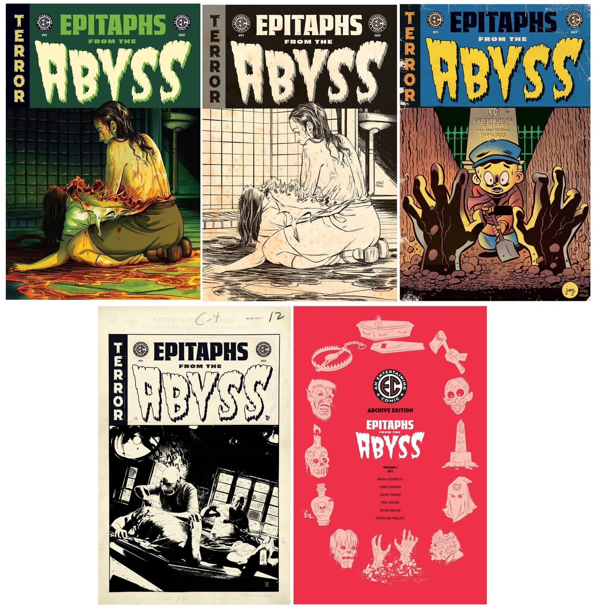 EC: EPITAPHS FROM THE ABYSS #1 Naomi Franquiz Colour & BW Variant Set ...