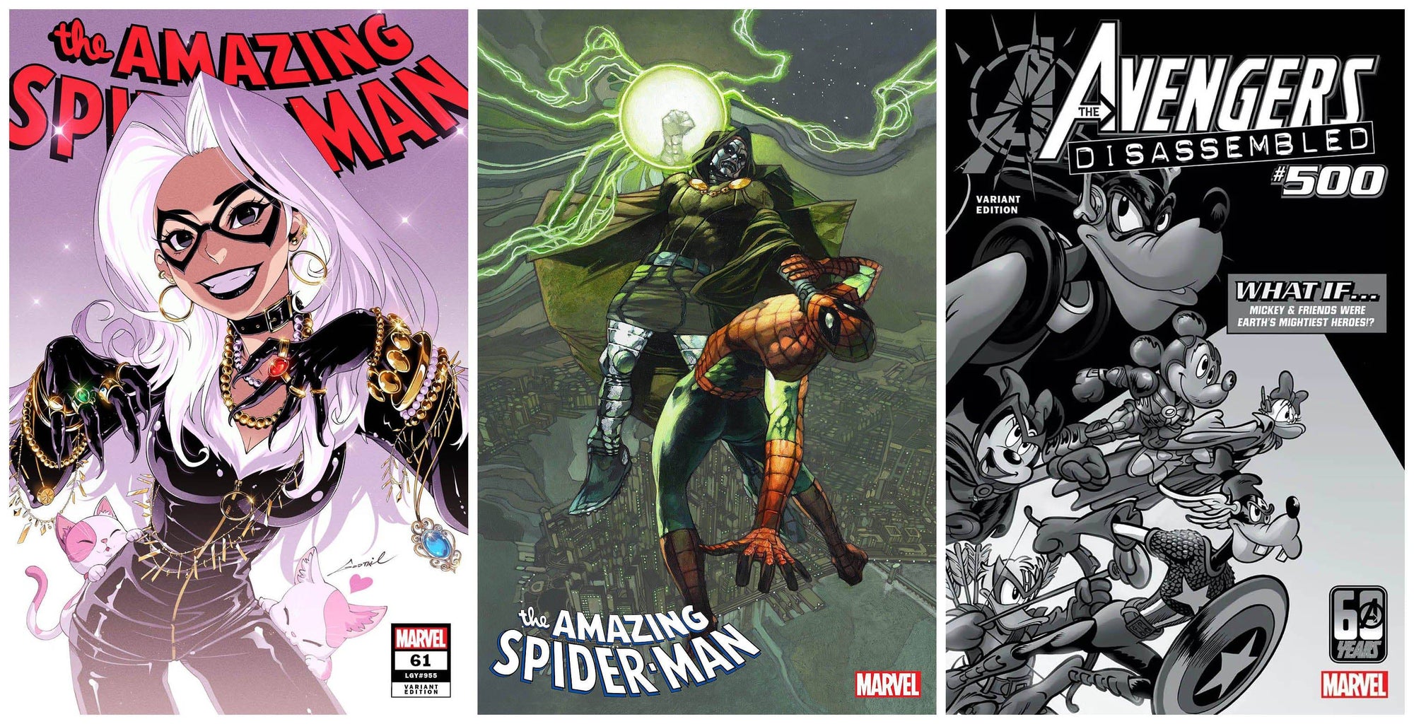AMAZING SPIDER-MAN #61 Godtail Variant Cover + 1:25 & 1:100 Variant Co ...